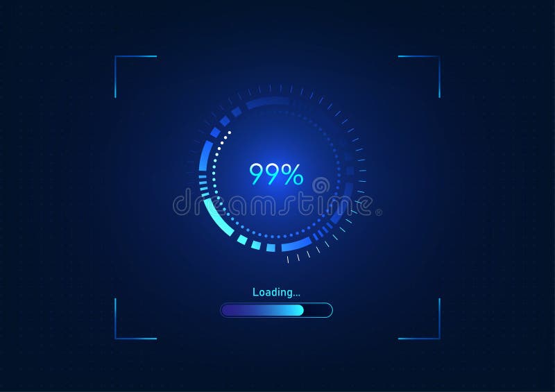 Technology Background, Hi Tech Digital Data Loading Screen Via Network ...