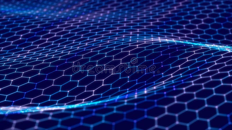 Hexagonal space background stock vector. Illustration of mesh - 5137210
