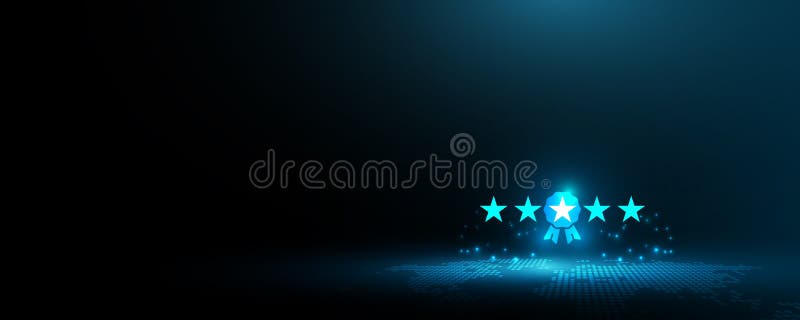 Technology Background Image, Concept of Star Rating and Satisfaction ...