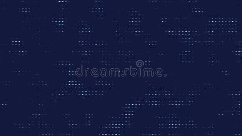 Technology Background with Lined Particles Flashing Lights Dots ...