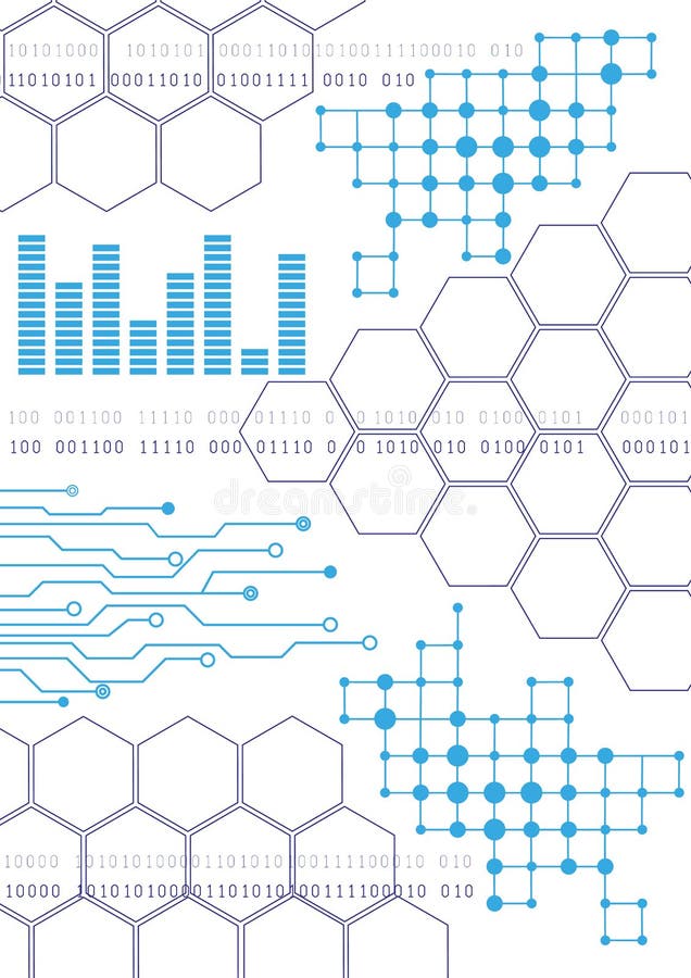 Technology Background with Lines, Graphics. Vector. Stock Vector ...