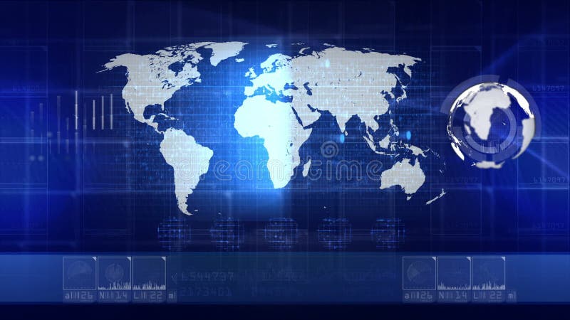 Earth Technology Background Loop Stock Video - Video of continent, loop ...