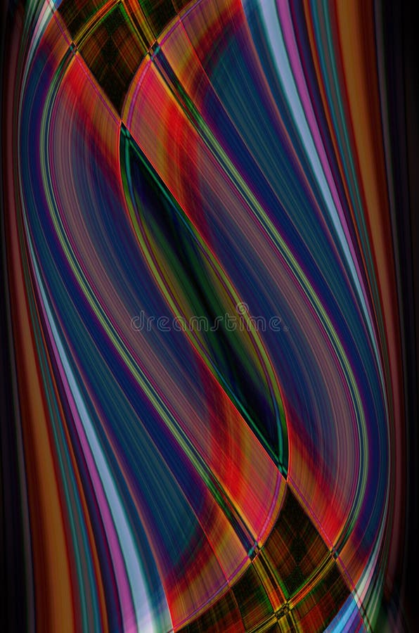 Technology Background Made of Abstract Wavy Lines Design in Intense ...