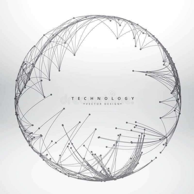 Technology Background Made with Circular Mesh Stock Vector - Illustration of automation ...