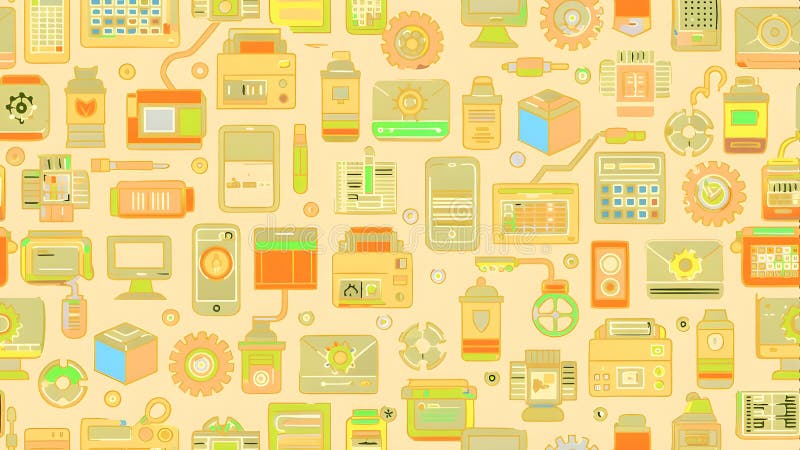 Technology Background Pattern Theme Icon Website Stock Illustration ...