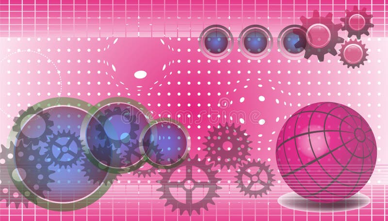 Technology Background in Pink Stock Vector - Illustration of industrial ...
