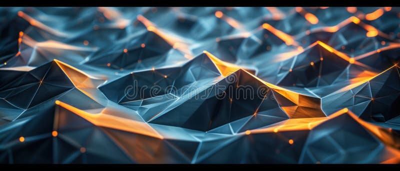 Technology Background, a Series of Three-dimensional Geometric Patterns ...