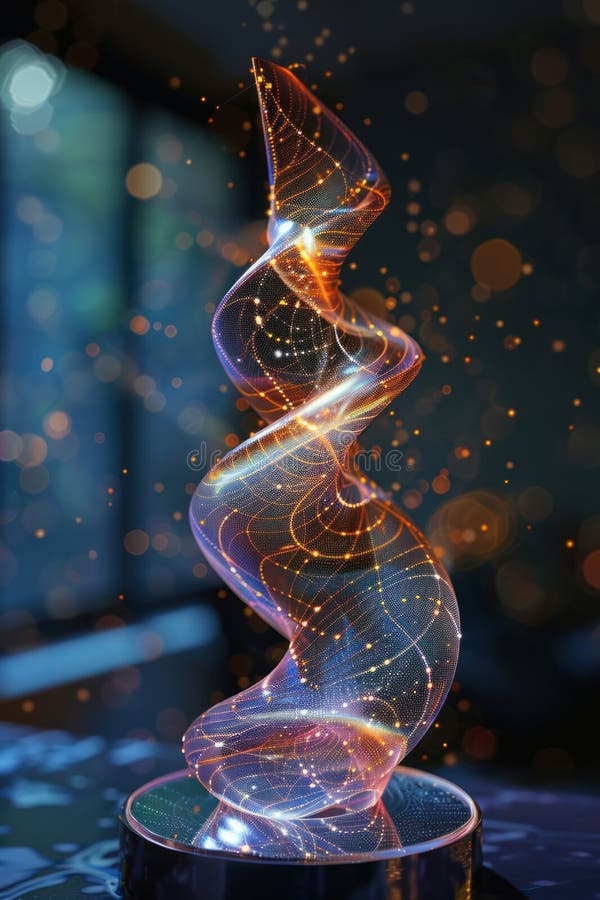 Technology Background, Set Against a Dark Void, a Luminous Translucent ...