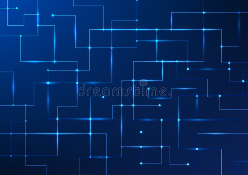 Technology Background Showing Interconnected Data Lines, Conveying the ...