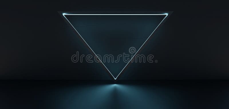 Technology Background Showroom Modern Exhibition Stage Dark Tone Neon ...