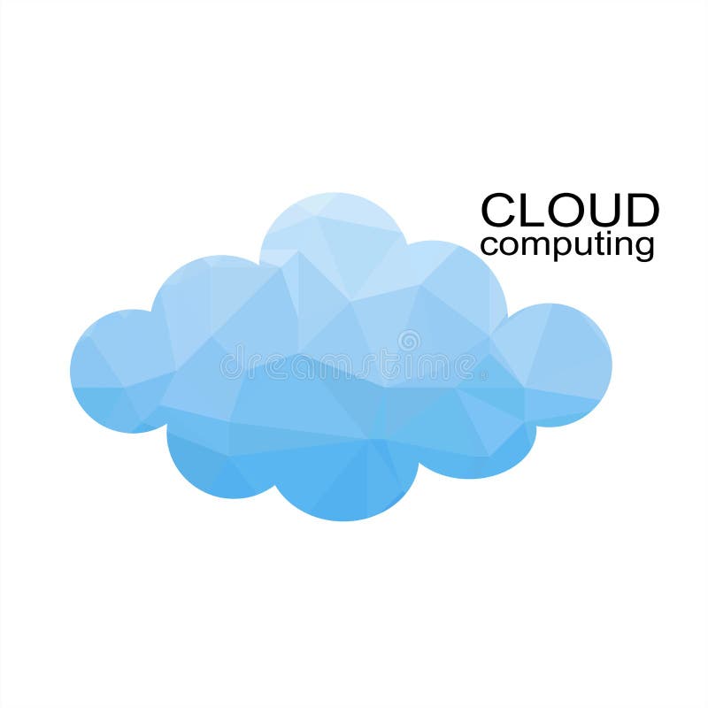 Cloud Computing Design Concept with Polygon. Stock Vector - Illustration of speak, polygon ...