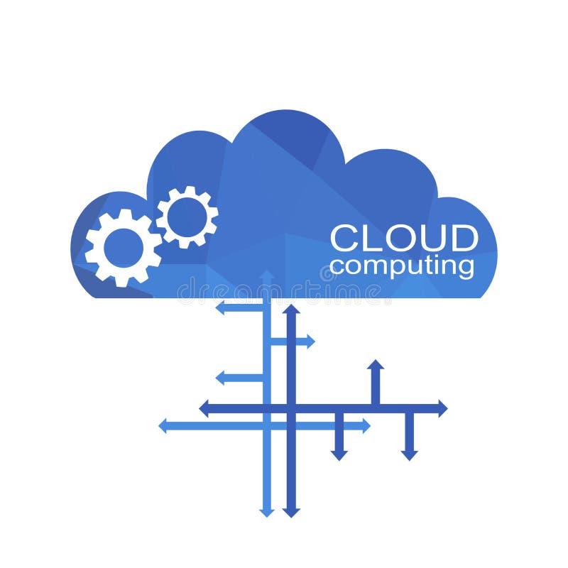 Cloud Computing Design Concept with Polygon. Stock Vector - Illustration of graphic, message ...