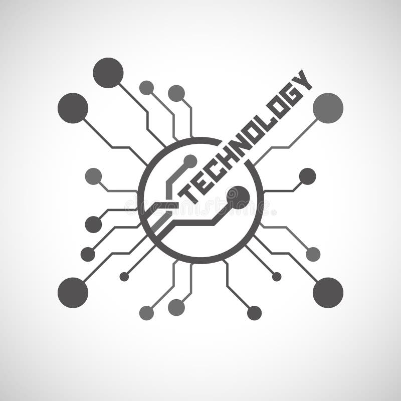 Technology Background Template. Stock Vector - Illustration of emblem ...