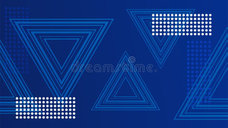 Abstract Geometric Triangle on Blue Background Stock Vector ...
