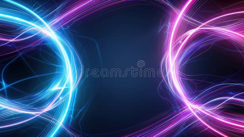 Technology Background, a Vibrant, Swirling Array of Neon Colors Forms ...
