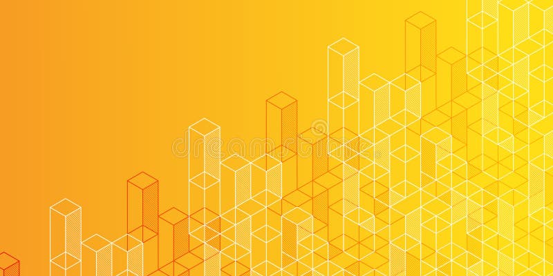 Technology Yellow Background.Geometric Rhombuses.Abstract Tech.Vector ...