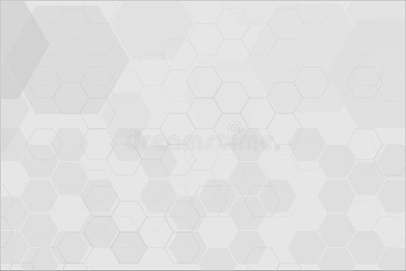 Technology Background in Concept of Hexagon Line. Grey Tech Background ...