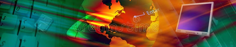Technology banner. stock illustration. Illustration of continent - 1206690