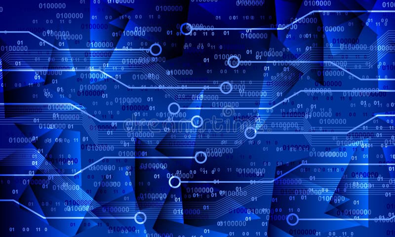 Technology Banner.binary Technology Background. Stock Illustration ...