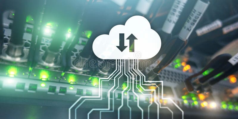 Technology Banner. Cloud Networking Data Storage Internet Concept on ...