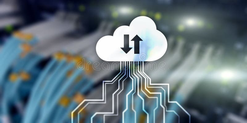 Technology Banner. Cloud Networking Data Storage Internet Concept on ...