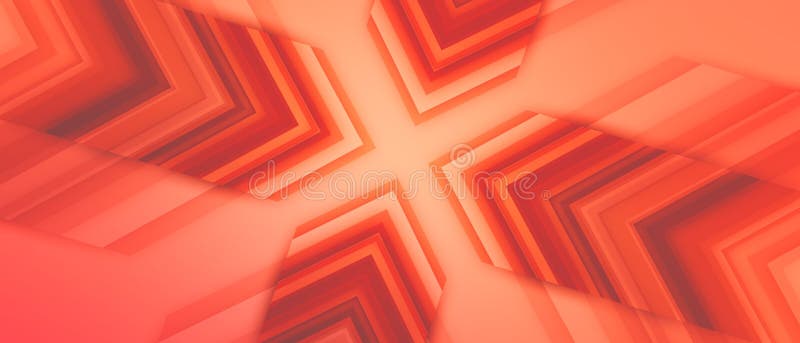 Technology Banner Design with Red Arrows Stock Illustration ...