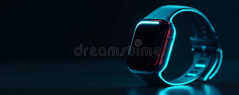 Technology Banner Featuring a Sleek Smartwatch Perfect for a Web Header ...