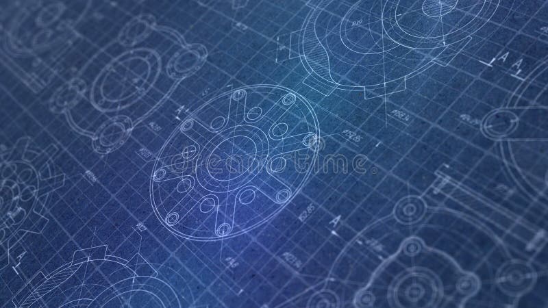 Technology Banner.Mechanical Engineering Background .Technical Drawing ...