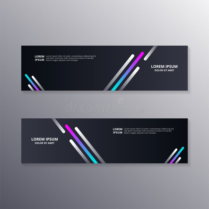 Technology Banner Template, Abstract Dark Neon Background Suitable for ...