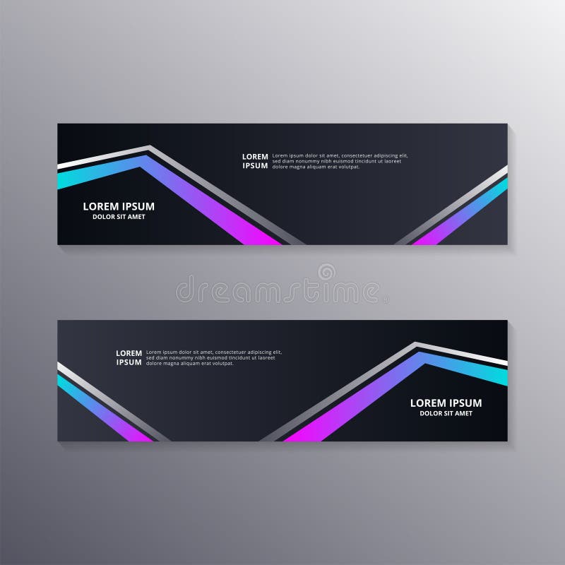 Technology Banner Template, Abstract Dark Neon Background Suitable for ...
