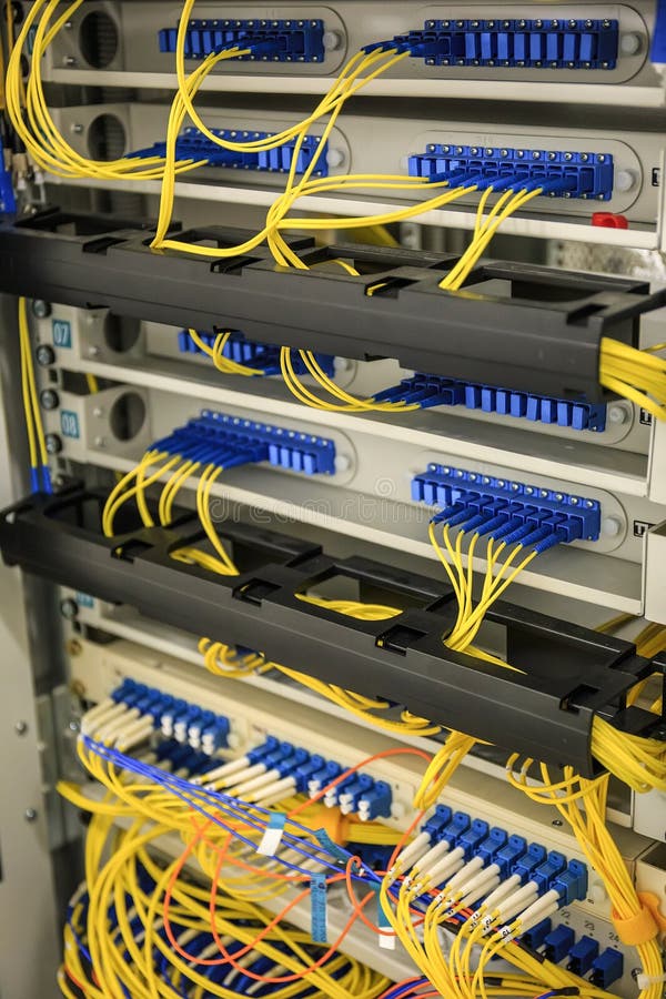 Network Switches and Ethernet LAN Cables Connected To Smart House ...