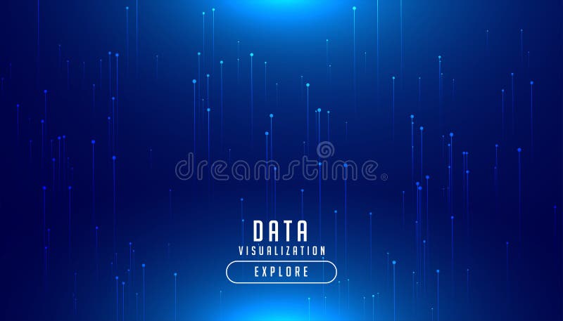 Technology Big Data Digital Blue Glowing Background Stock Vector ...