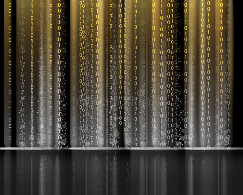 Technology Binary Abstract Background Matrix Style Black Color