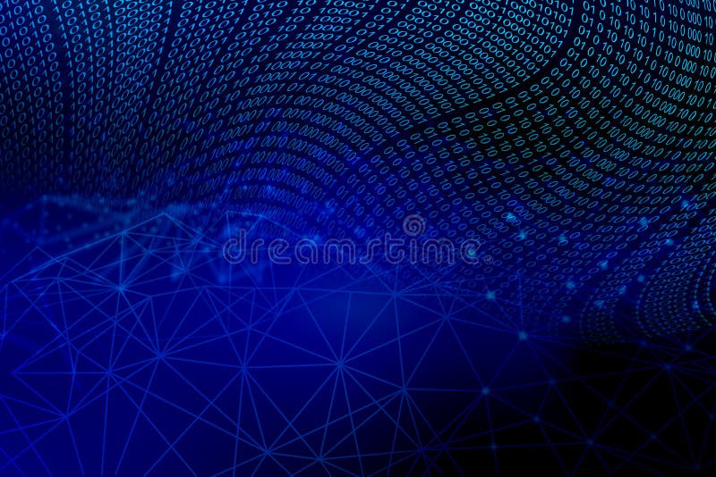 Technology Binary Web Background. Virtual Concept.world Network ...