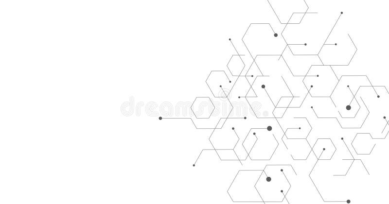 Technology Black Hexagon Diagram Concept Stock Illustration ...