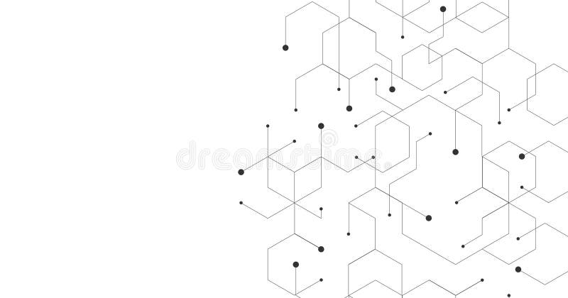 Technology Black Hexagon Diagram Concept Stock Vector - Illustration of ...