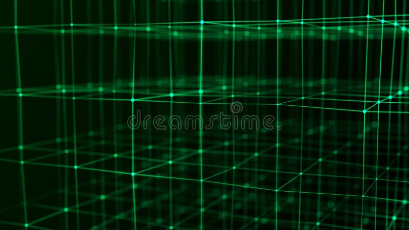 Technology Blockchain Concept. Dynamic Movement of a Digital Data ...