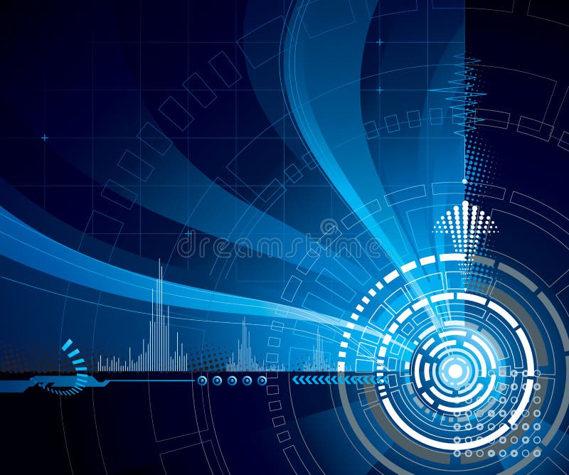 Technology Blue stock vector. Illustration of cyberspace - 20264747