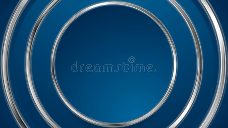 Technology Blue Abstract Motion Background with Metallic Circles Stock ...