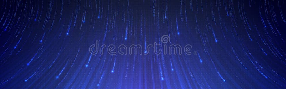 Technology Blue Background. Abstract Tech Concept. Matrix Wave with ...