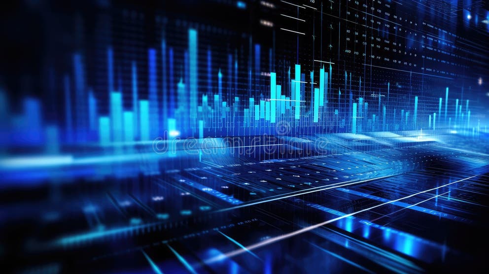 Technology Blue Business Abstract Stock Illustration - Illustration of ...