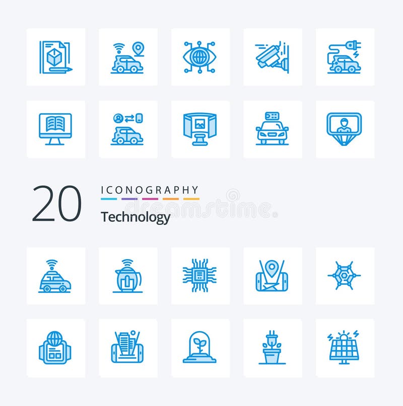 20 Technology Blue Color Icon Pack Like Technology Decentralized Cpu ...