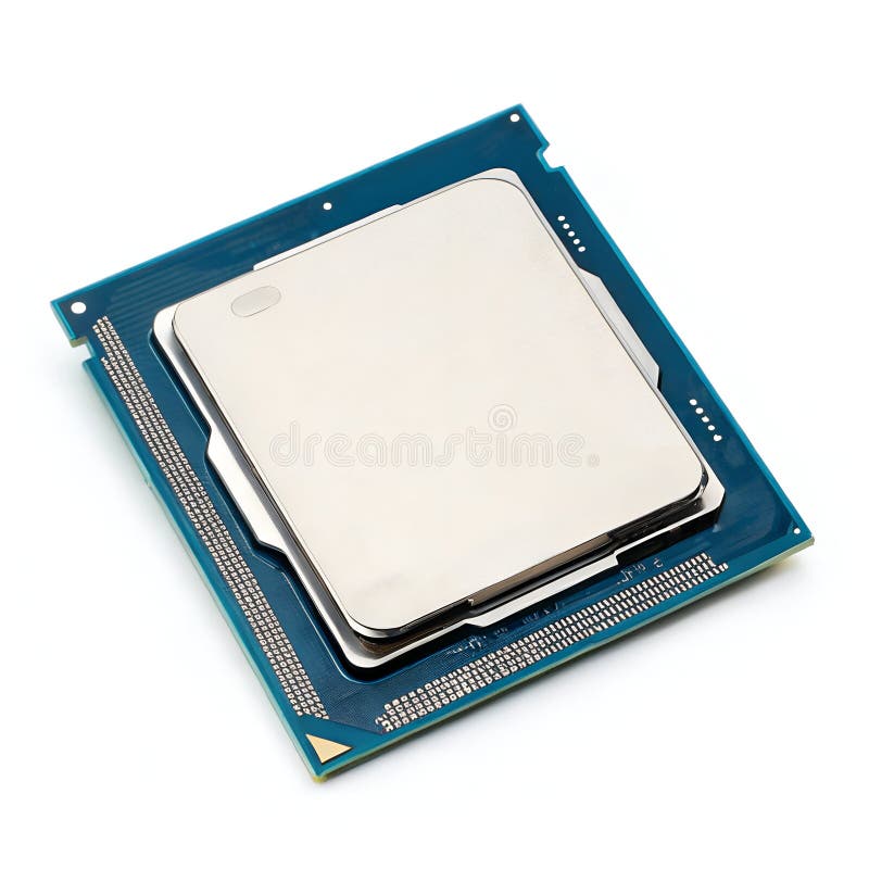 Technology Blue CPU stock illustration. Illustration of hightech ...