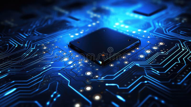 Technology Blue Electronic Background Stock Photo - Image of modern ...