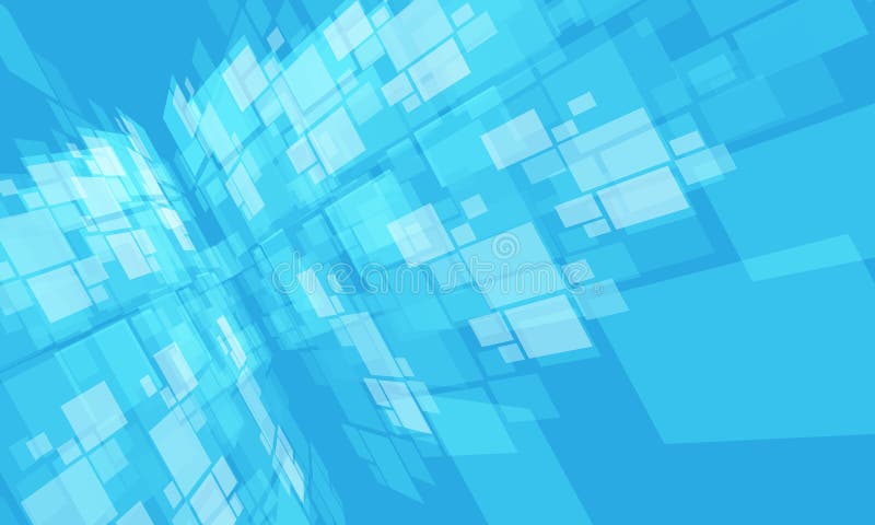 Technology Blue White Squares Data Media Geometric Design Modern ...