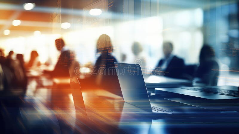 Technology Blur Computer Business Stock Illustration - Illustration of ...