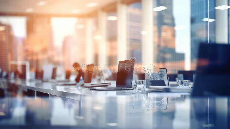 Technology Blur Workplace Business Stock Illustration - Illustration of ...