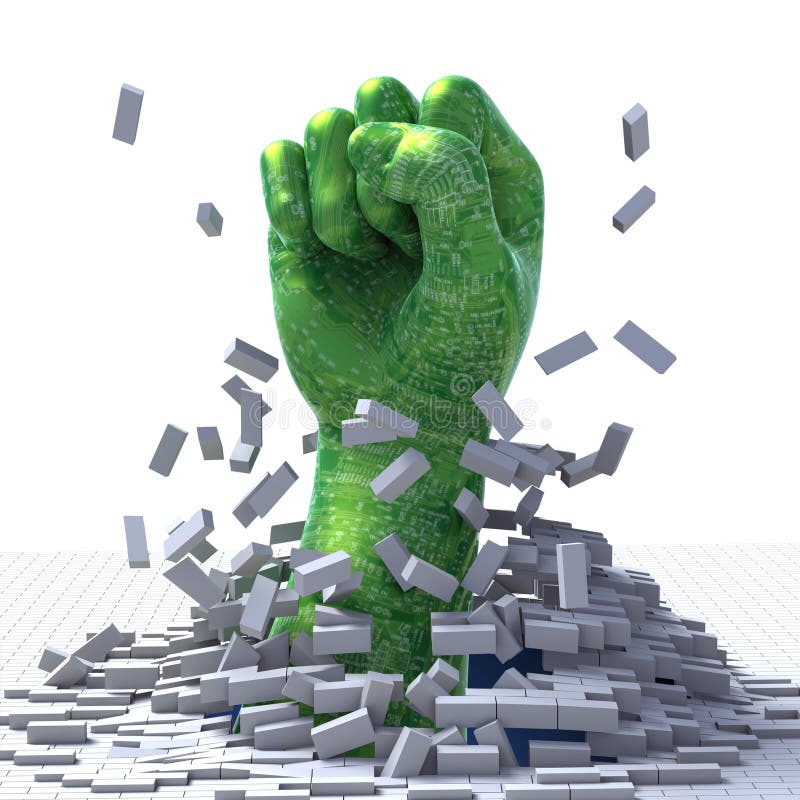 Technology Breakthrough stock illustration. Illustration of futuristic ...