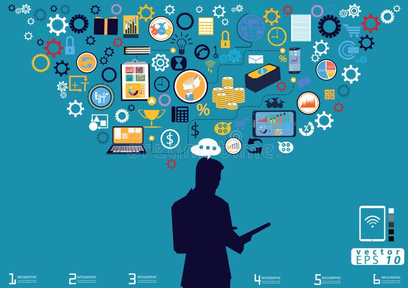 Technology Business Communication Modern Idea and Concept Vector ...