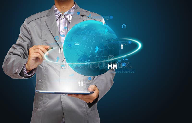 Technology Business Concept, Network Process Information Diagram Stock ...